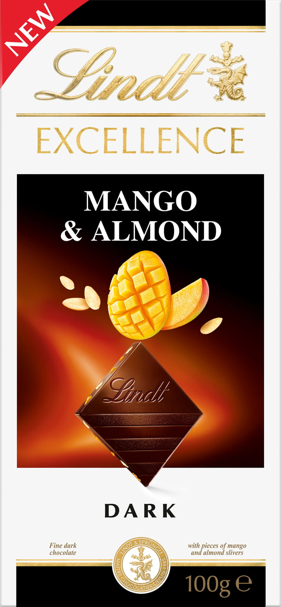 Czekolada Lindt Excellence Mango& Almond 100g - Delikatesy Smacza Jama